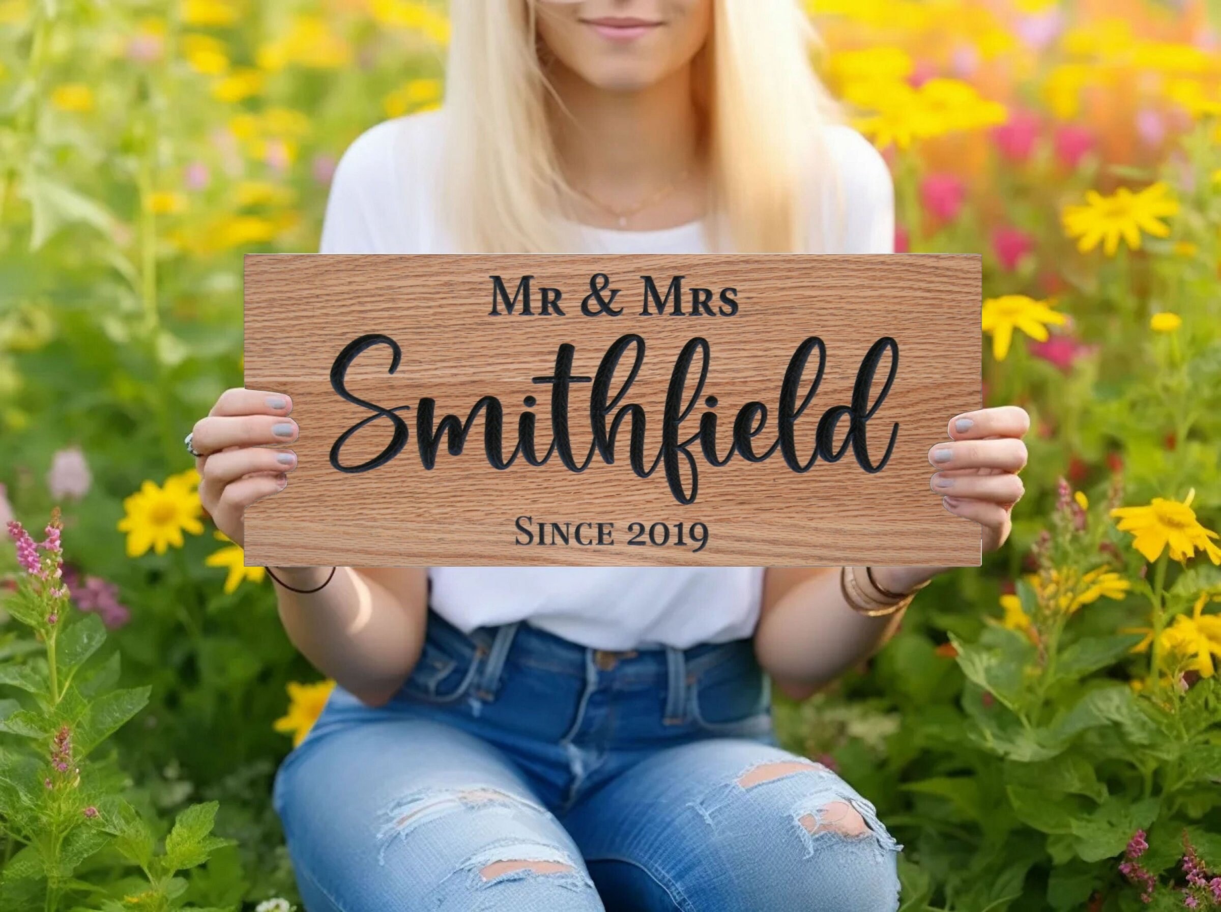 Personalized Mr. & Mrs. Family Name Board: Custom Home Decor Touch, 106 ...