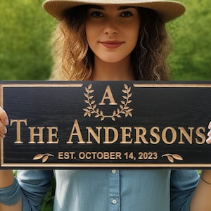 Custom Wooden Sign for Home Sign Family Last Name Sign Personalized ...