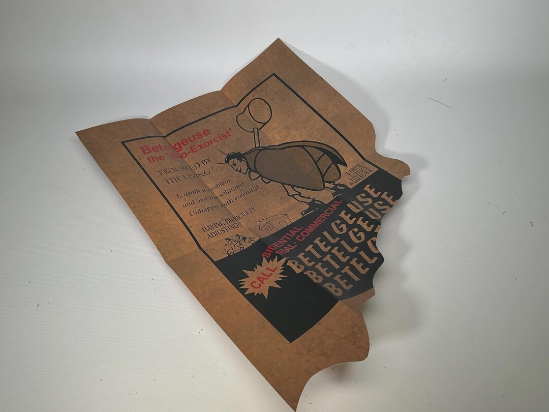 Bio-exorcist Flyer /// Prop Replica - Etsy