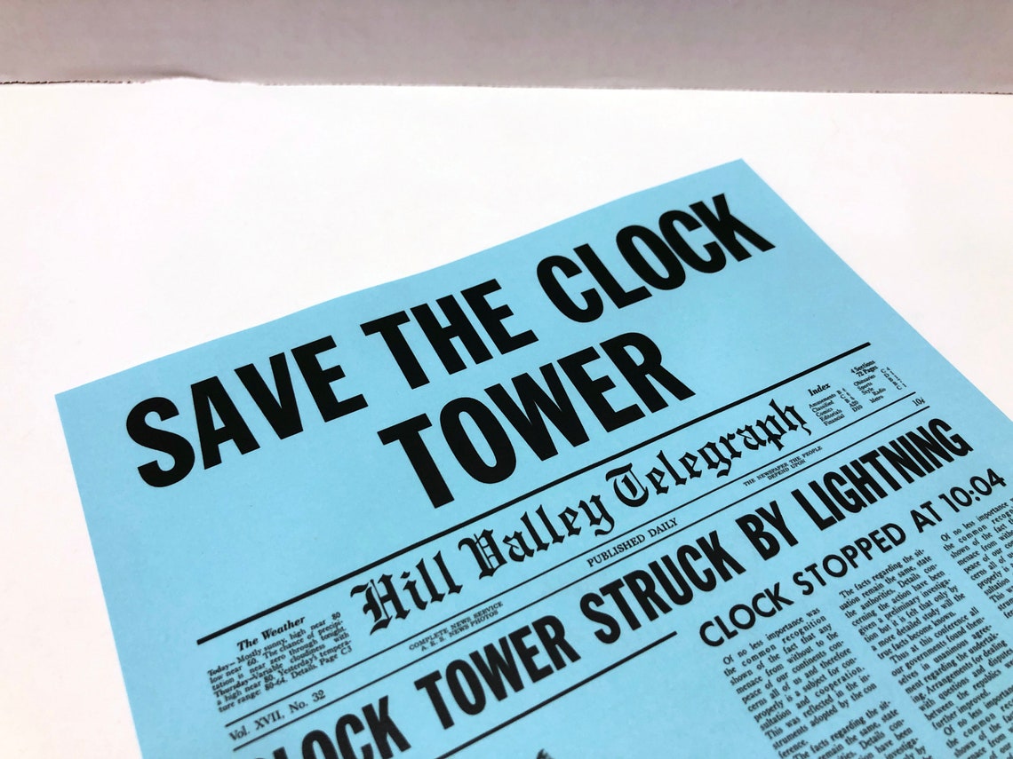 Back to the Future save the Clock Tower Donation - Etsy