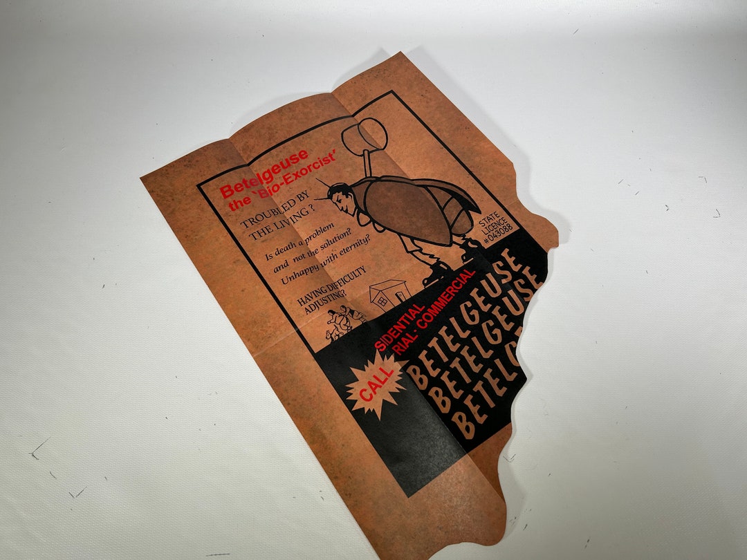 Beetlejuice Flyer prop Replica - Etsy