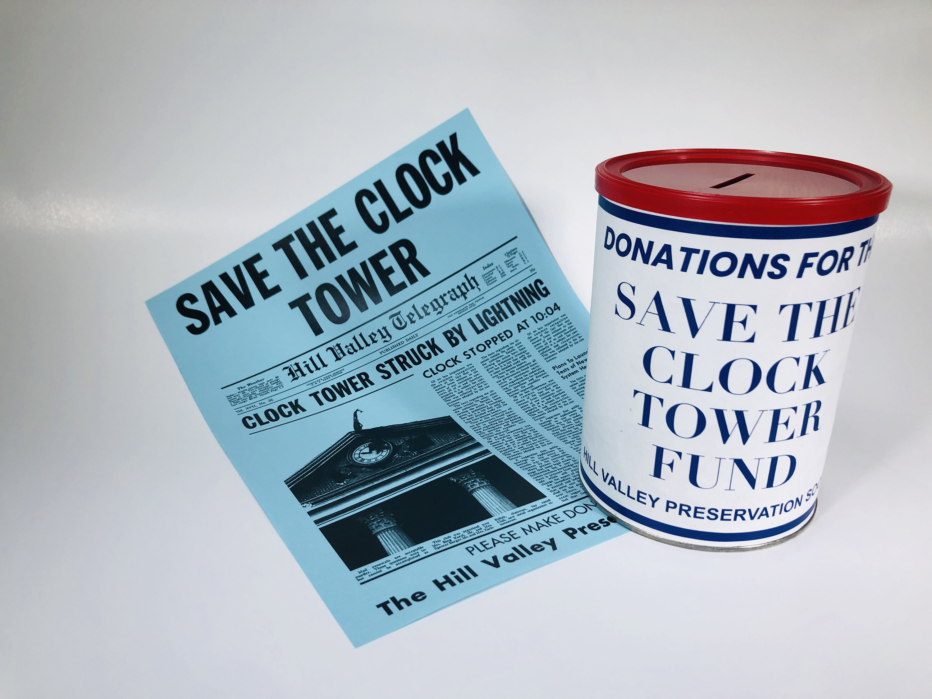Back to the Future /// "save the Clock Tower" Donation Can (REPLICA) - Etsy