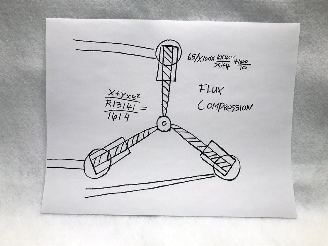 Back to the Future Doc's Flux Capacitor Drawing replica - Etsy