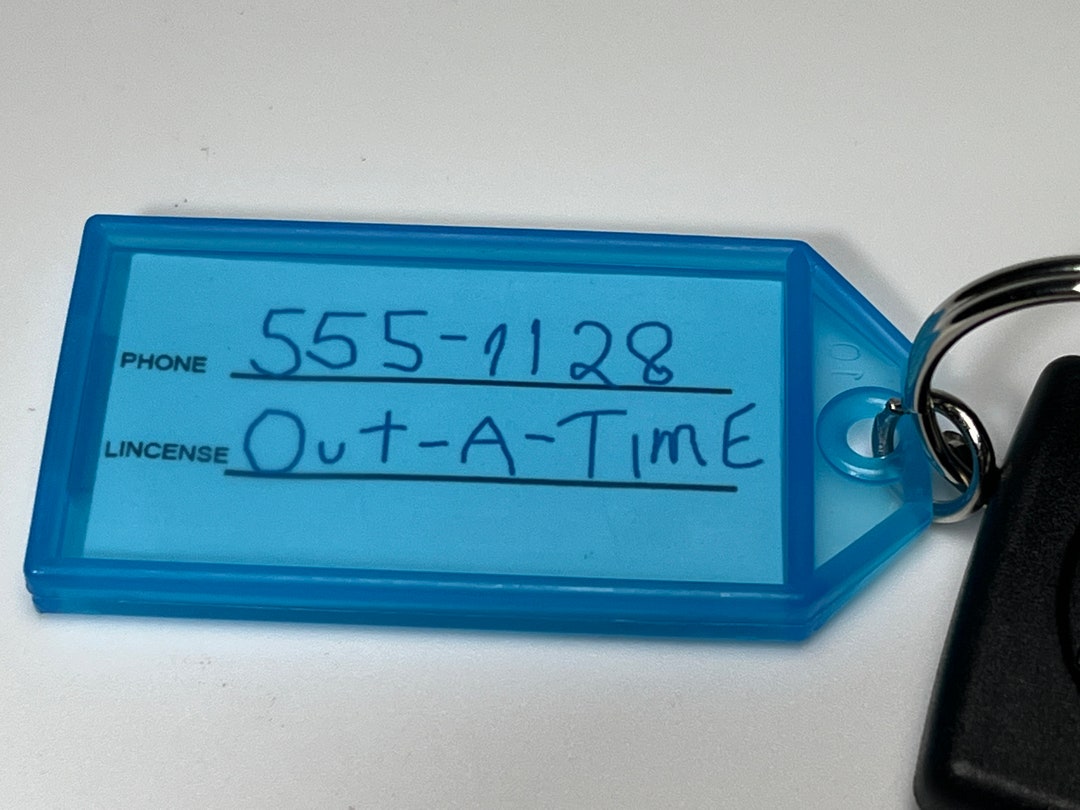 Back to the Future /// Time Machine Key Tag - Etsy