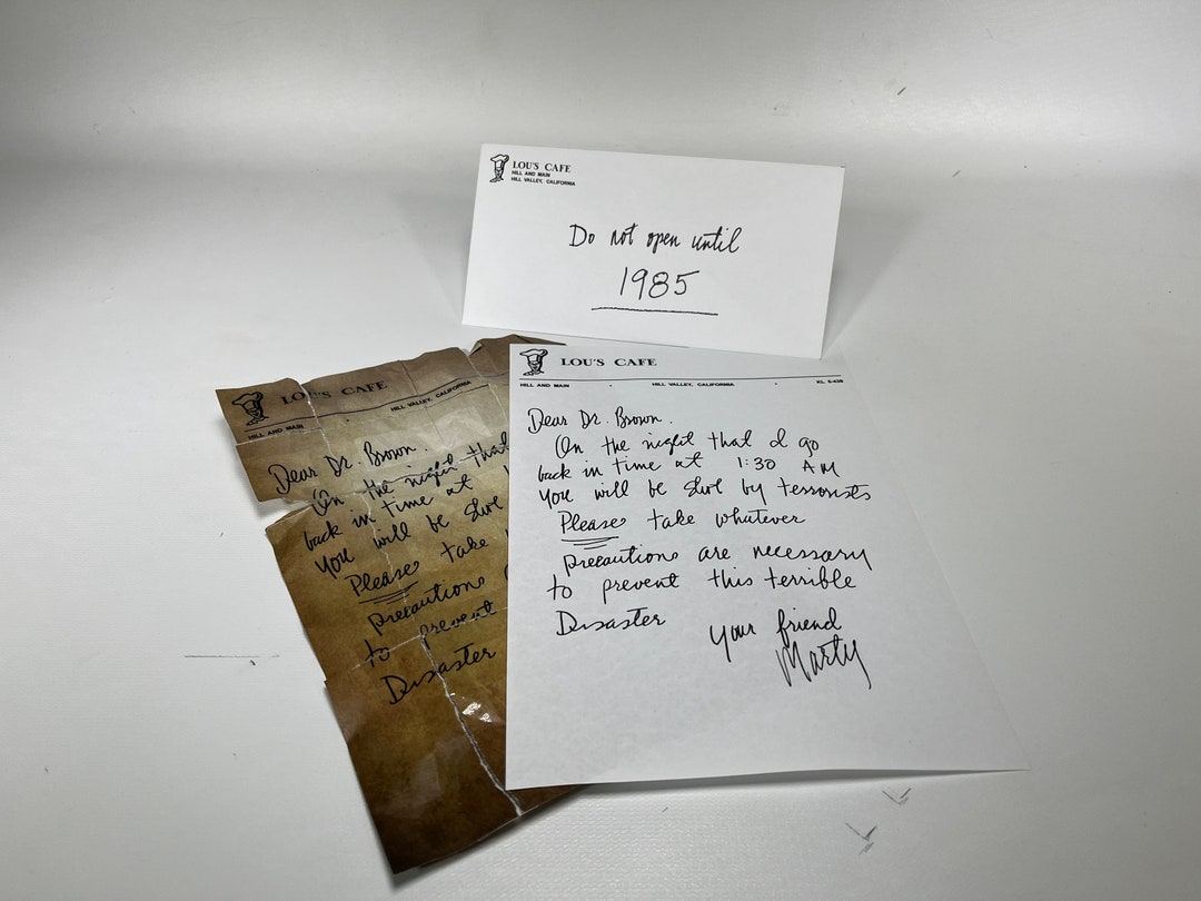 Back to the Future /// Marty's Letter to Doc & Aged - Etsy