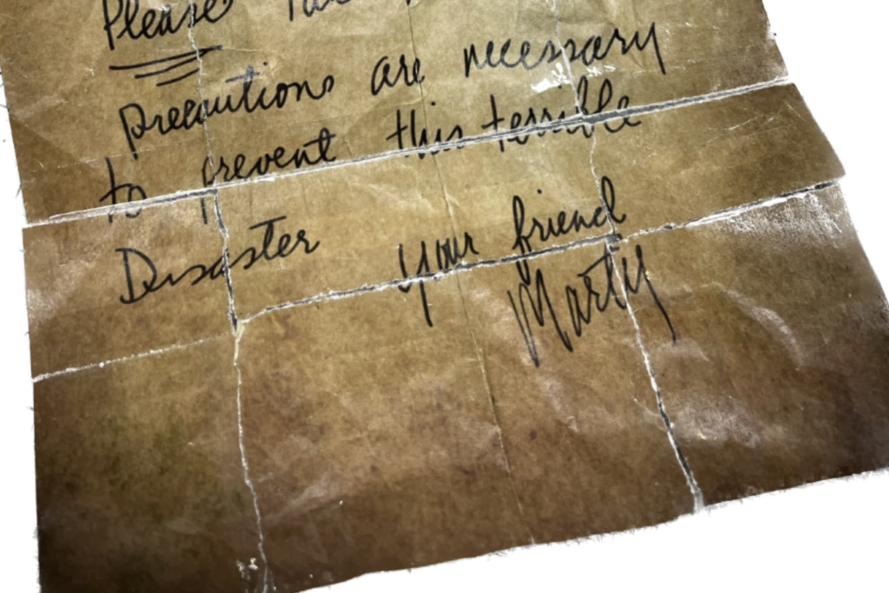 Back to the Future /// Marty's Letter to Doc & Aged Version (replica ...