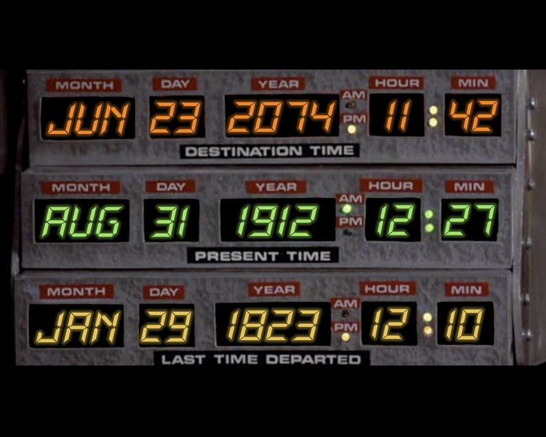 Back to the Future /// Time Circuits custom PRINT - Etsy