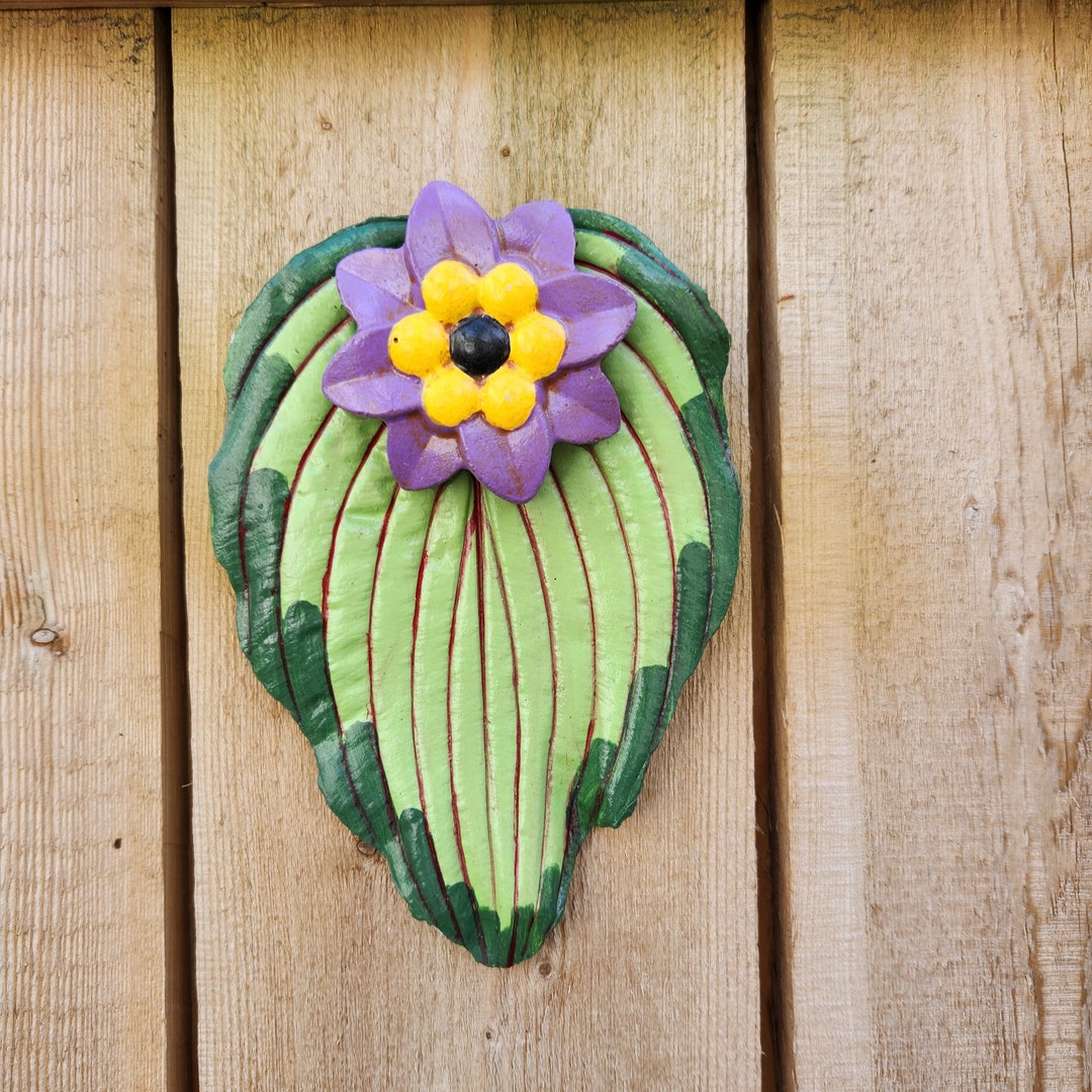 Cast Hosta Leaf Hand Painted With Flower - Etsy