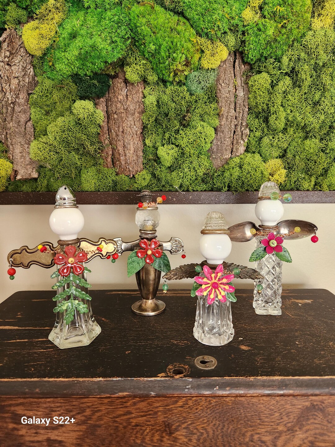 Upcycled Saltshaker Angel: Vintage Glass & Metal, Spoon Wings - Etsy