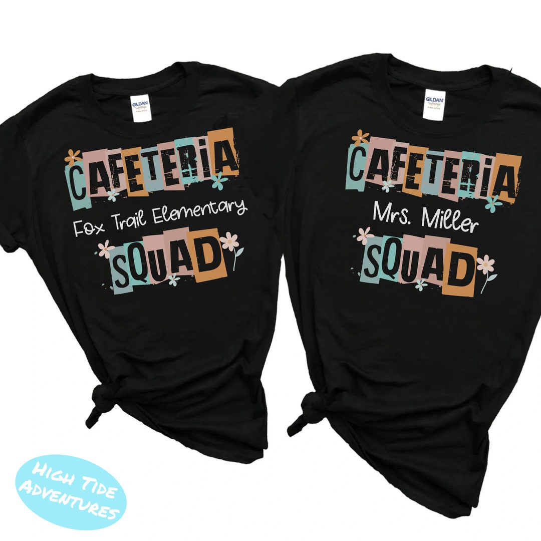 Lunch Squad Personalized Shirt, Custom Name School Lunch Ladies Shirt ...