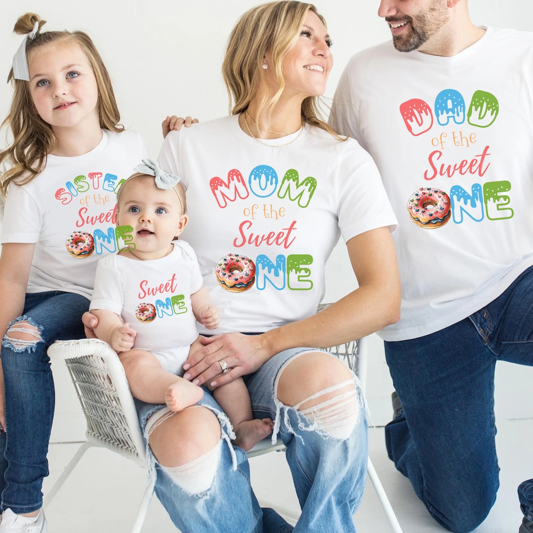Sweet One Family Matching Shirts, Sweet One Birthday Shirts, Donut ...