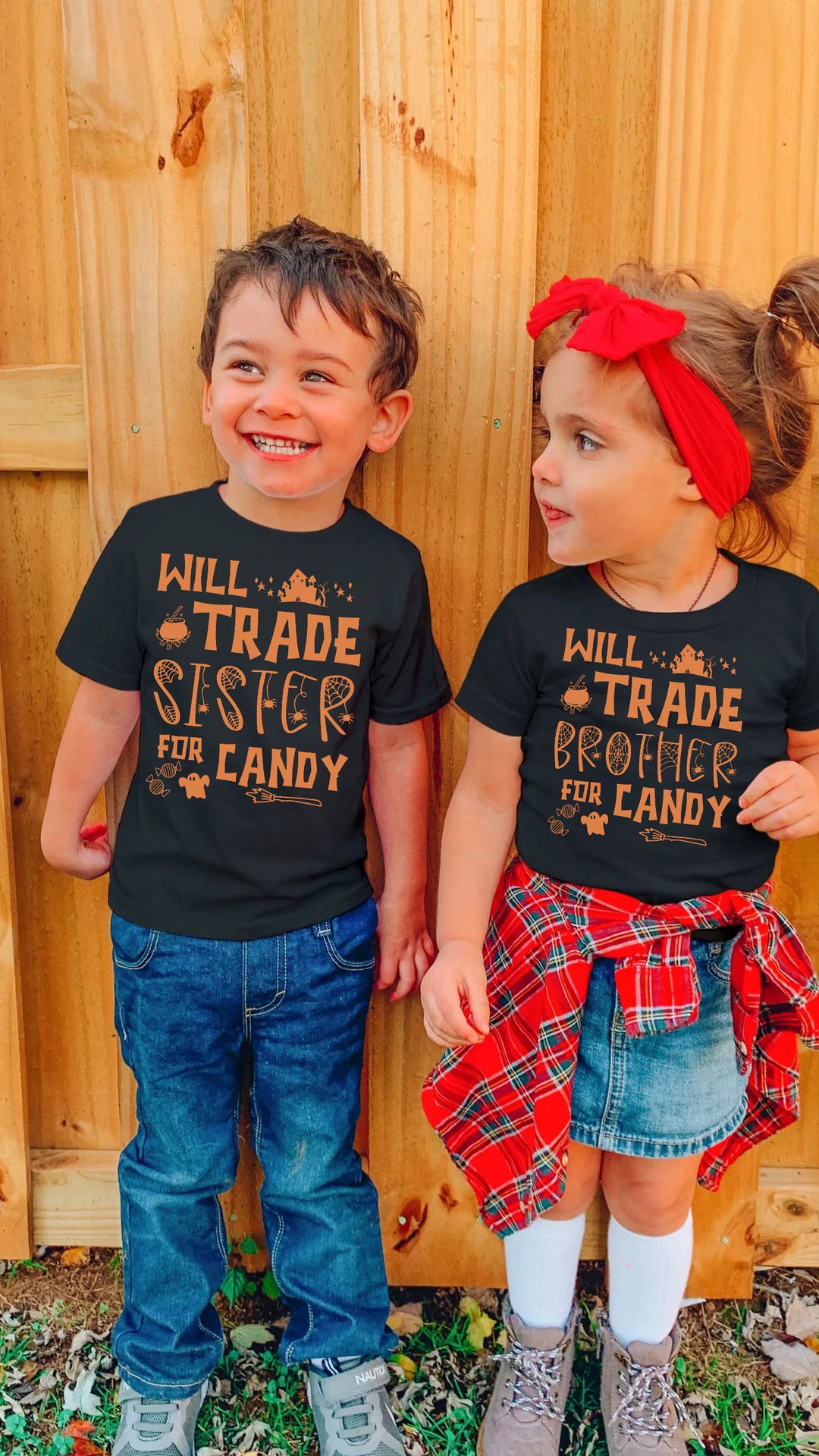 Brother Sister Matching Halloween Shirts, Sibling Costume, Spooky ...