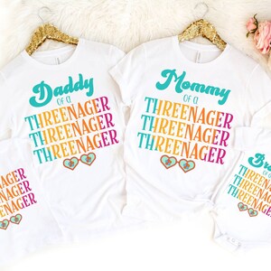Matching Family Birthday Shirts, Threenager Toddler Tee, Cute Toddler ...