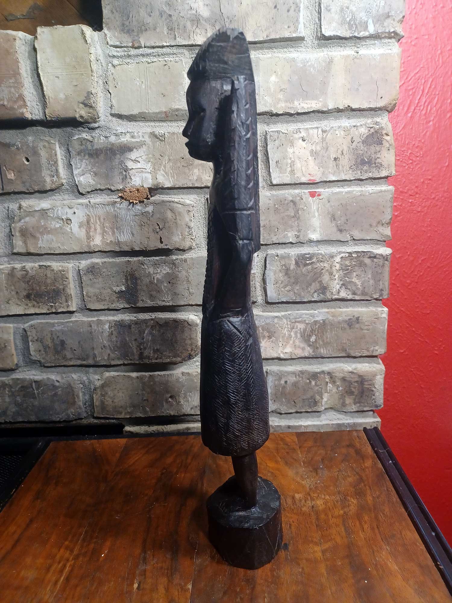 Vintage Kenyan Hand Carved Wooden Statue of a Woman - Etsy