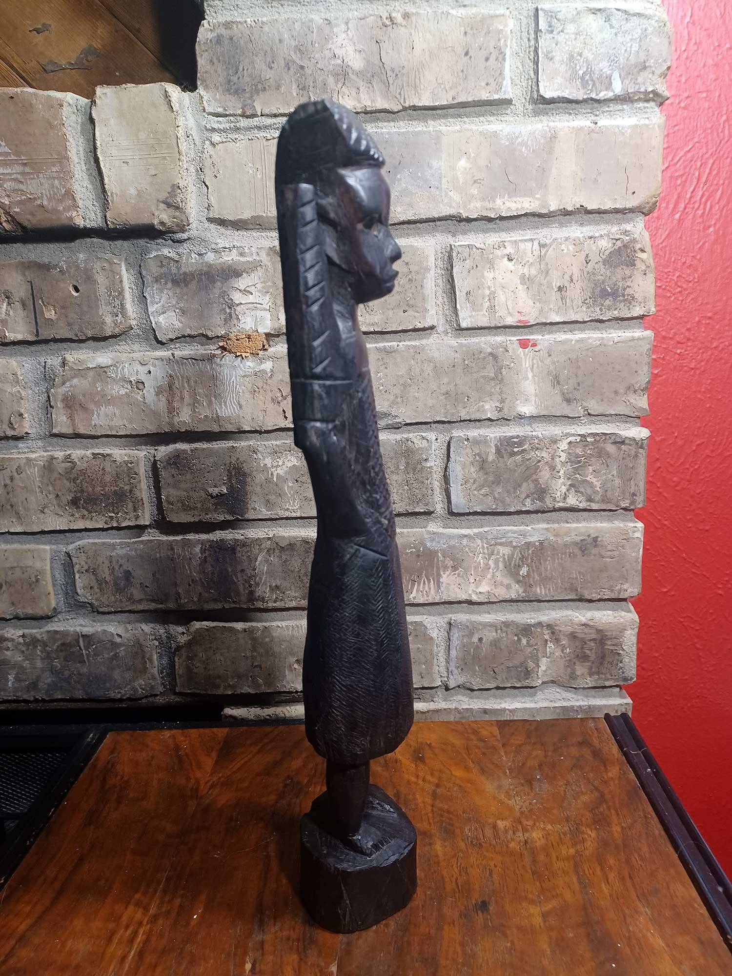 Vintage Kenyan Hand Carved Wooden Statue of a Woman - Etsy