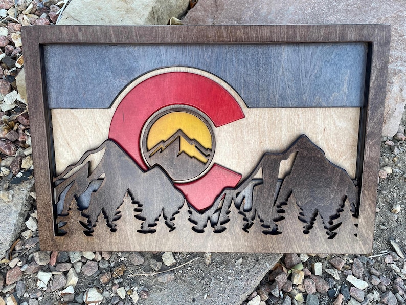 Layered Colorado Flag Laser Cut File Bundle (svg, Jpeg, Png, Pdf) - Etsy