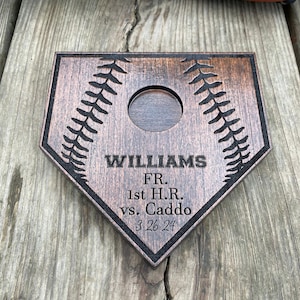 Homerun Ball Display Base / Custom Engravedb Asebal/softball Homerun ...