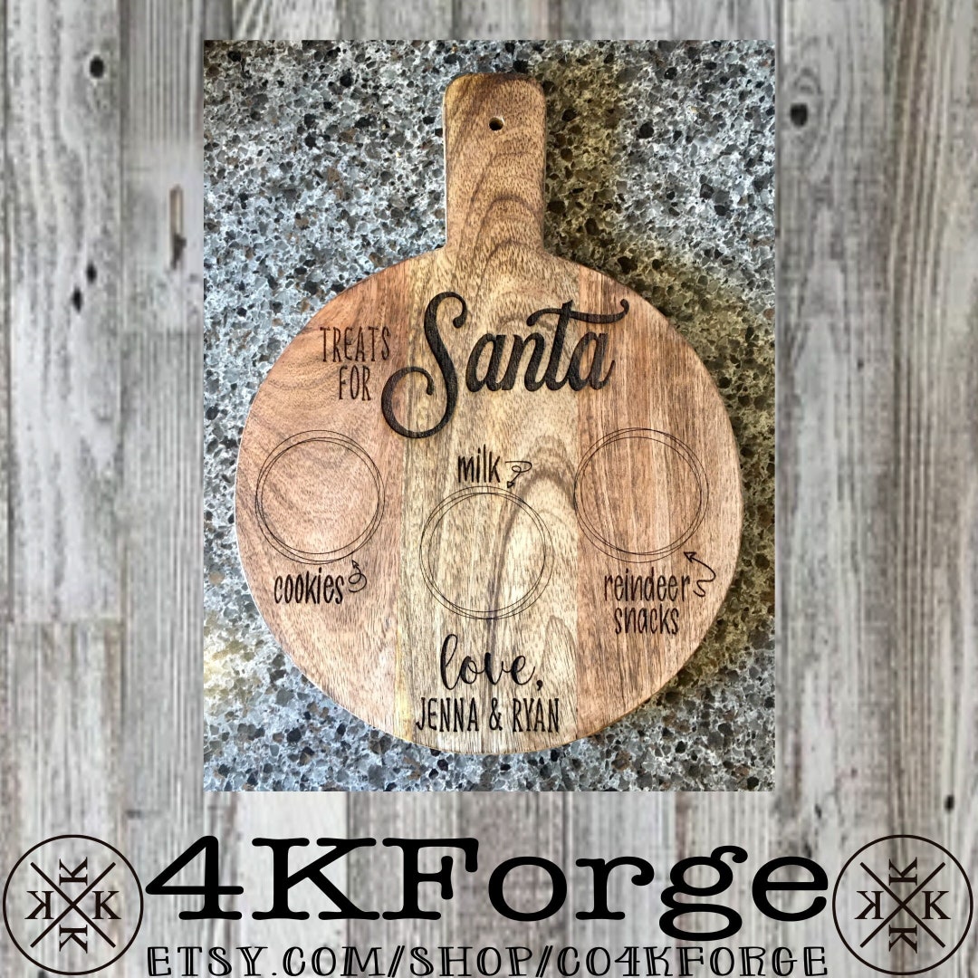 Personalized Santa Cookie Board Christmas Eve Cookie Plate - Etsy