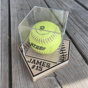Homerun/keepsake Ball Display/custom Engraved. Baseball/softball ...