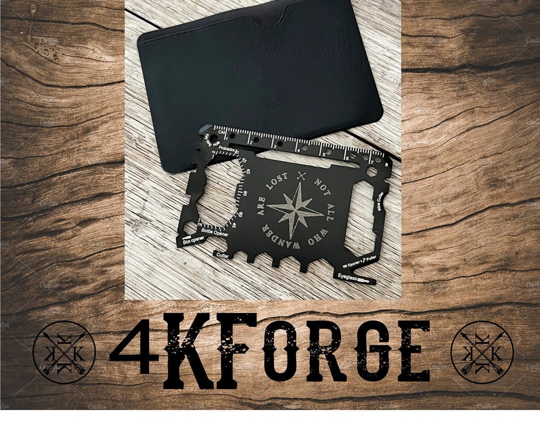 Wallet Multi Tool/ Anodized Aluminum Multi-tool 46 in 1 Tool Card - Etsy