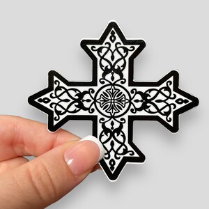 Vinyl Coptic Cross Sticker (safe for Thermal Cups) - Etsy