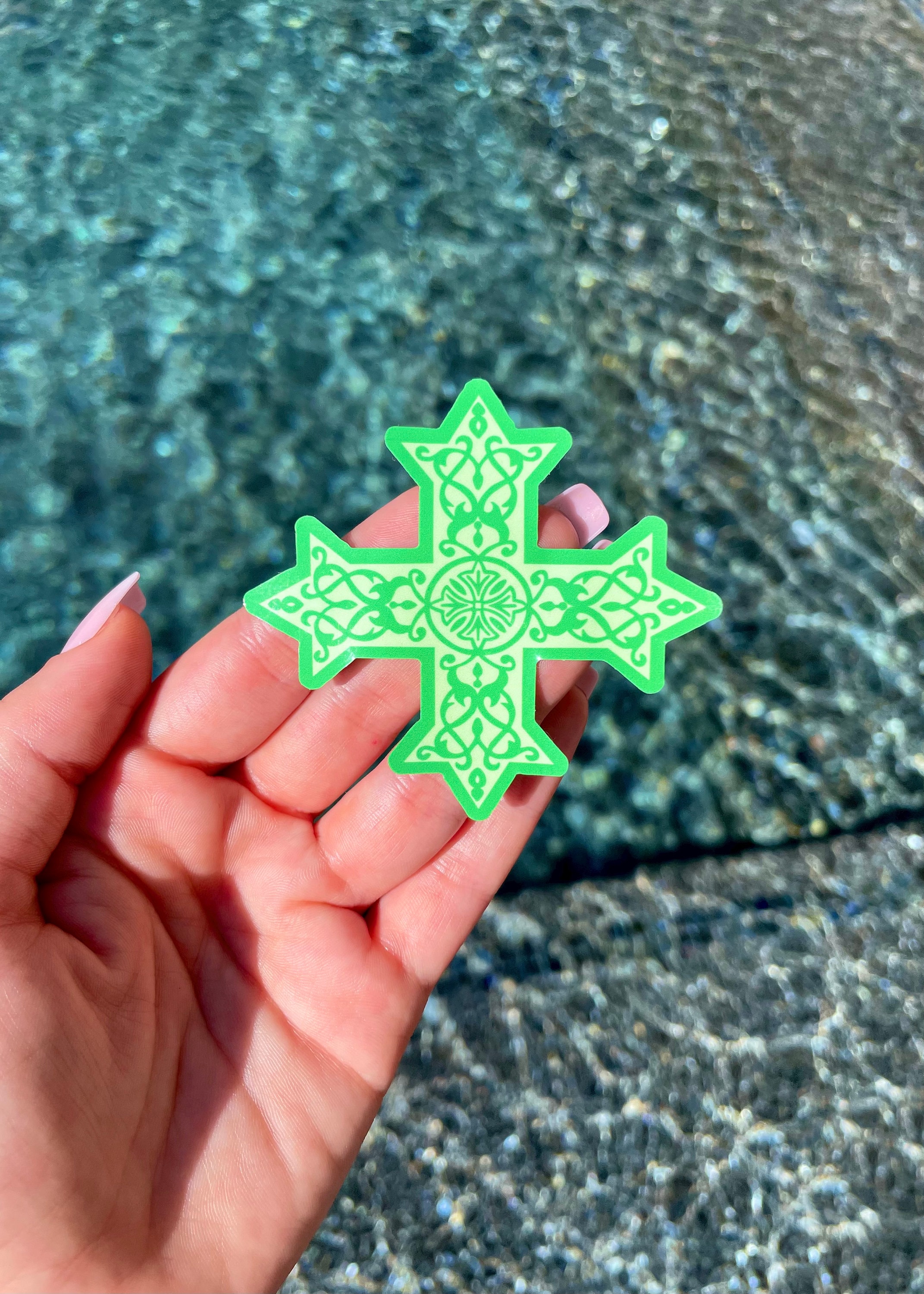 Vinyl Coptic Cross Sticker safe for Thermal Cups - Etsy