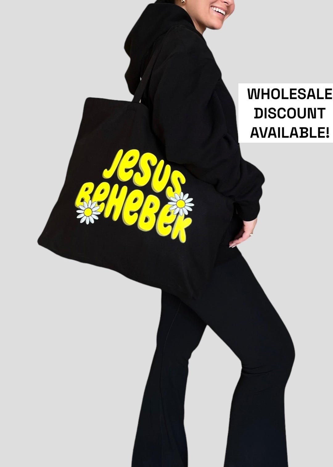 Jesus Behebek [jesus Loves You] Jumbo Tote - Etsy