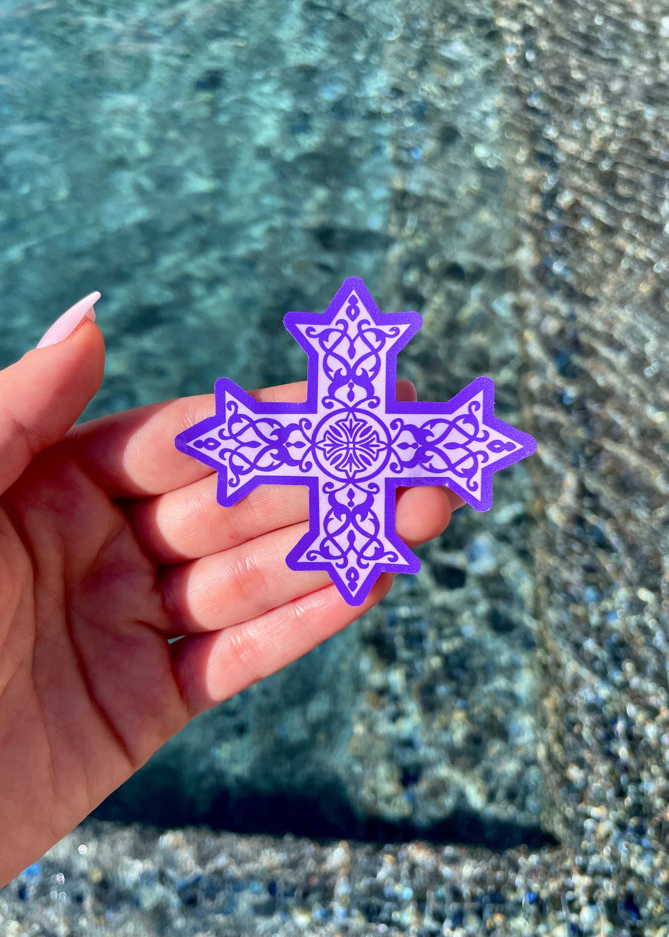 Vinyl Coptic Cross Sticker safe for Thermal Cups - Etsy