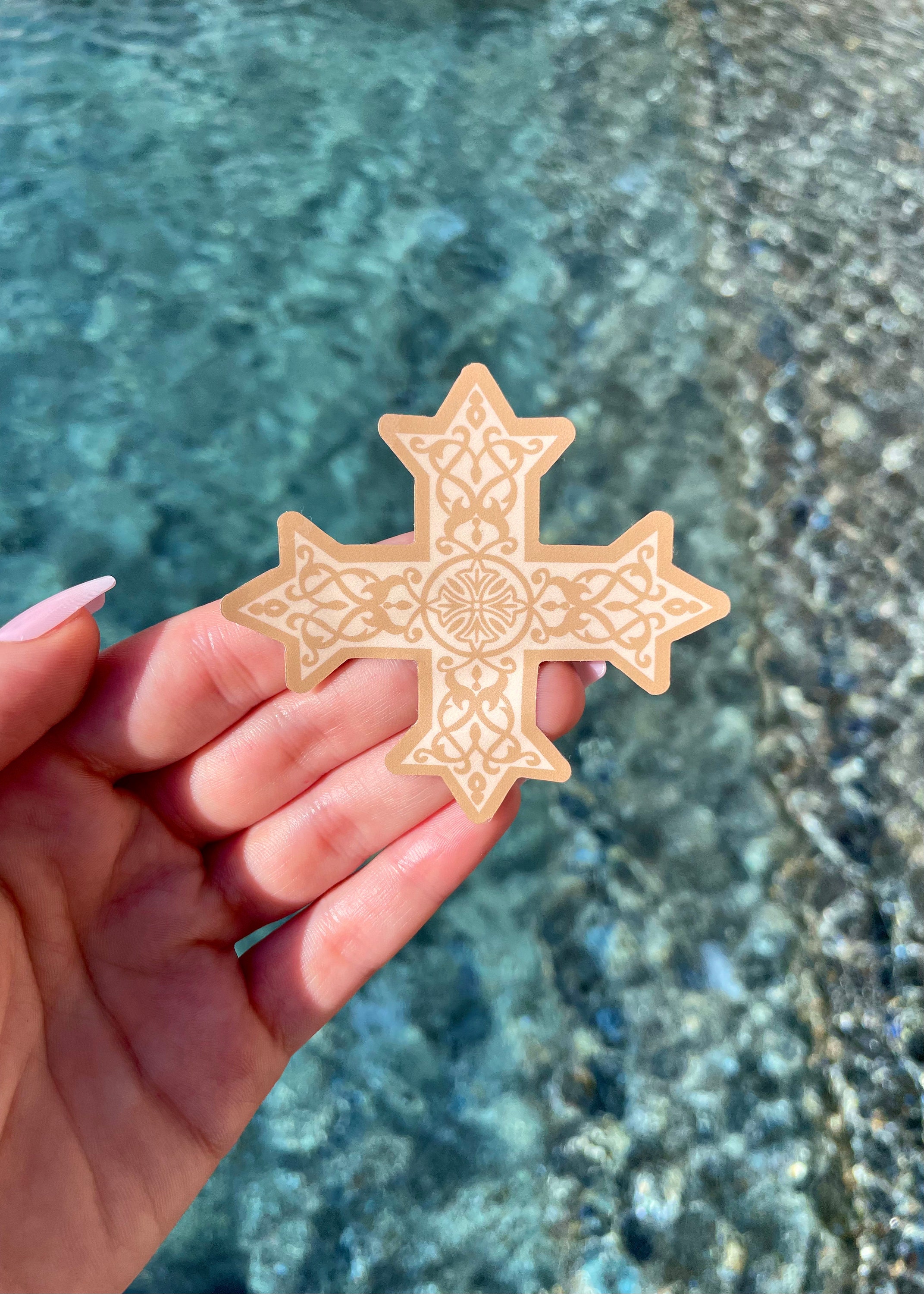 Vinyl Coptic Cross Sticker safe for Thermal Cups - Etsy