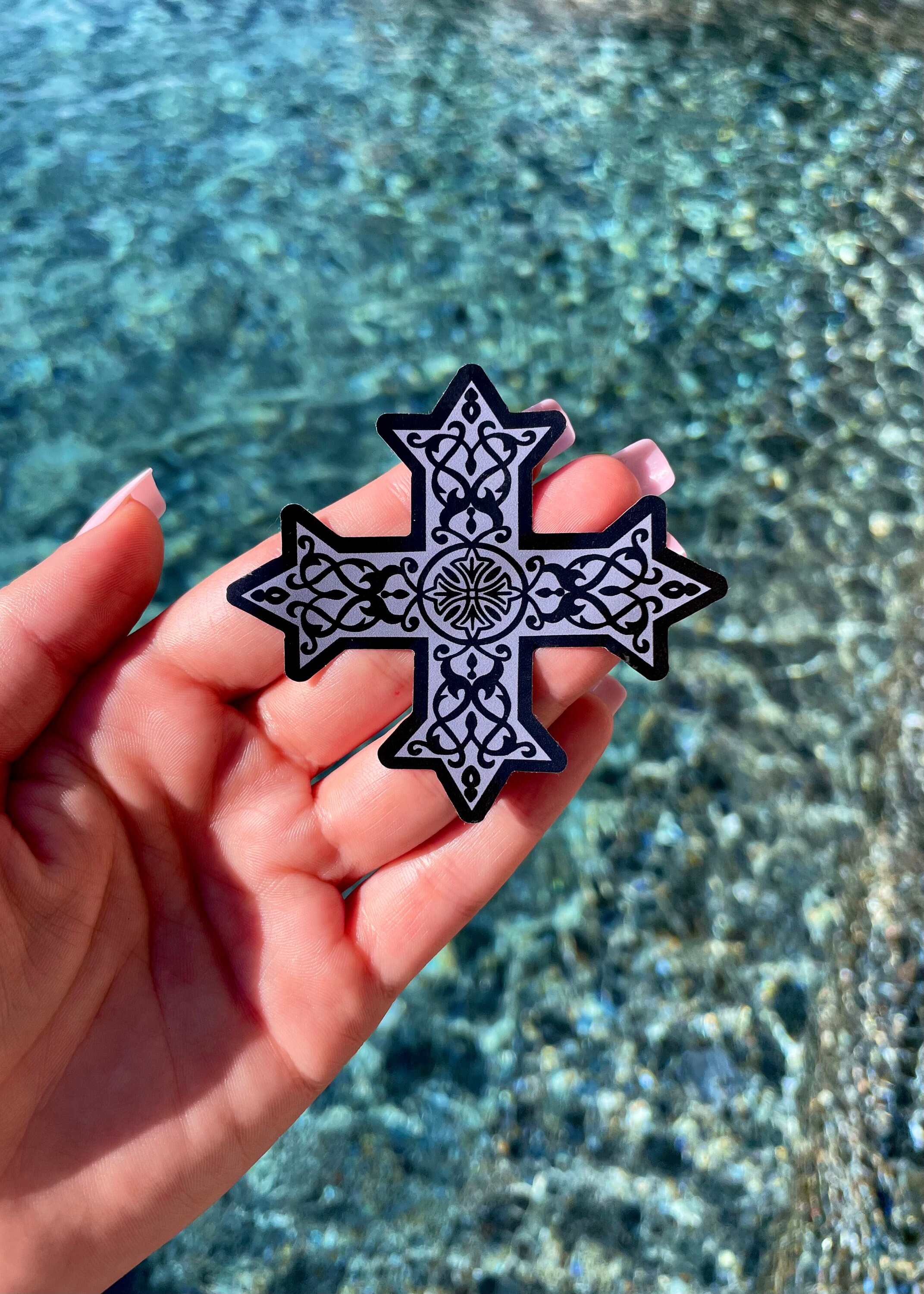 Vinyl Coptic Cross Sticker safe for Thermal Cups - Etsy