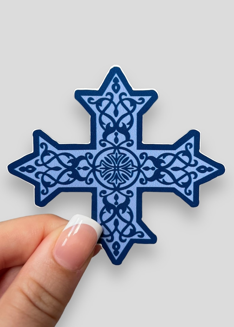 Vinyl Coptic Cross Sticker (safe for Thermal Cups) - Etsy