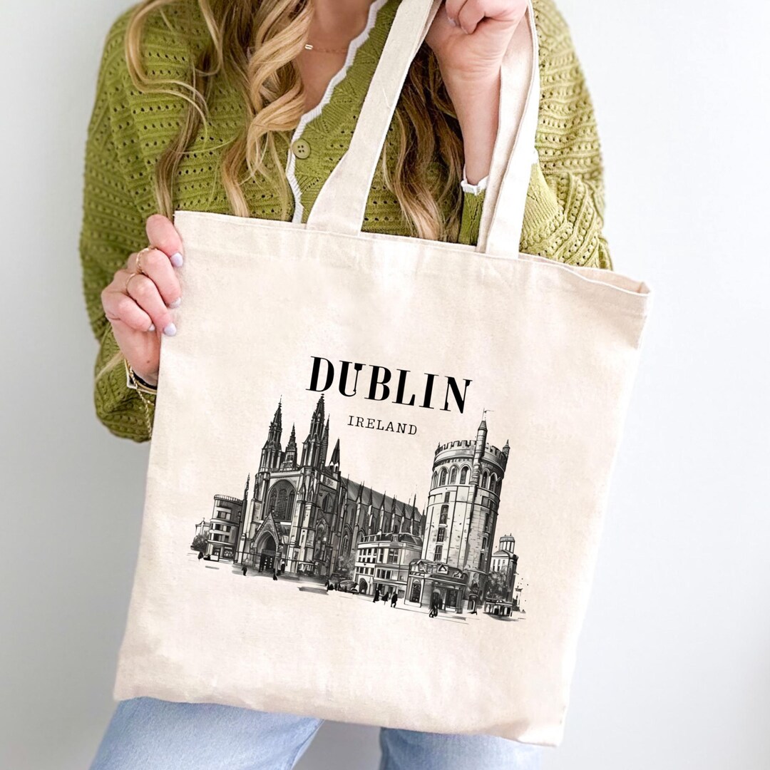 Dublin Ireland Tote Bag – City Souvenir, Irish Gift, Travel Tote ...