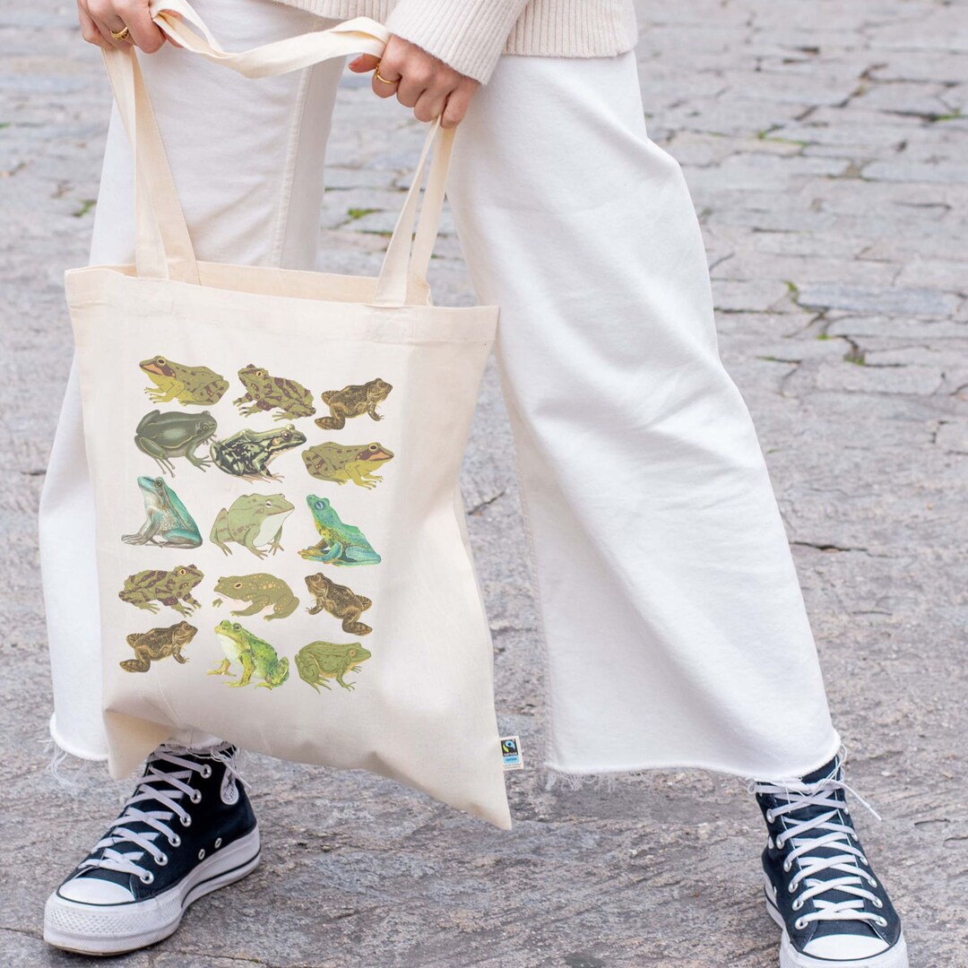 Frog Tote Bag, Vintage Frog and Toad Bag, Froag and Toad, Animal Tote ...