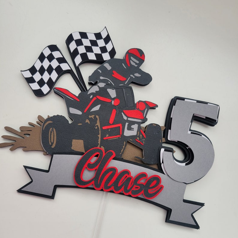 Quad Cake Topper, ATV QUAD Cake Topper, 4 Wheeler Cake Topper, Extreme ...