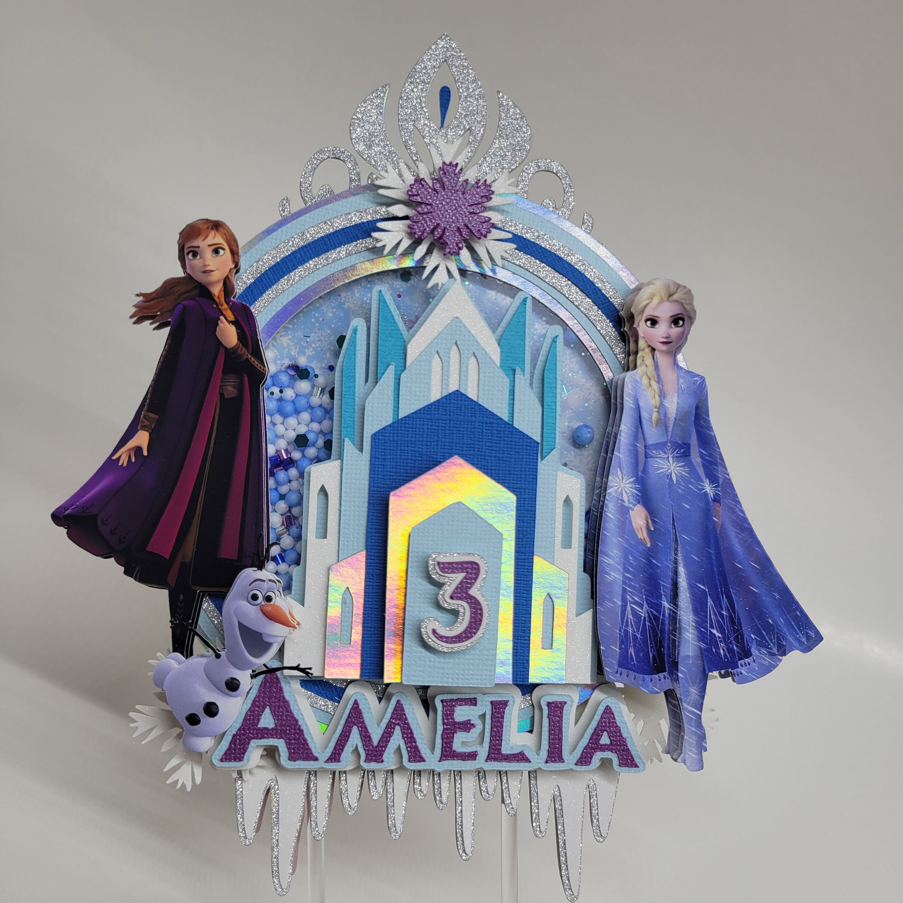 Frozen Shaker Cake Topper, Frozen Birthday Decorations, Frozen Party ...
