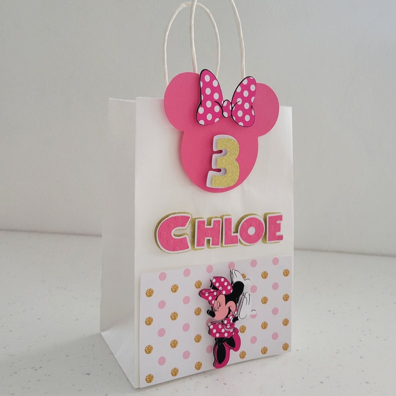 Minnie Mouse Party Favor Bags, Minnie Mouse Birthday Party, Minnie ...