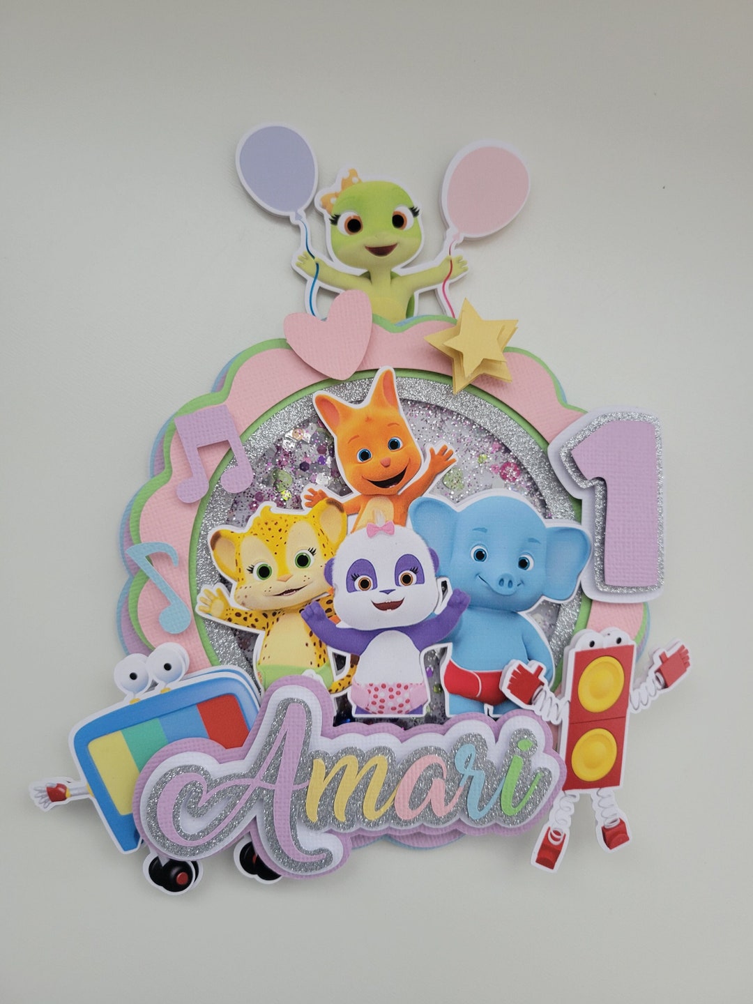 Word Party Cake Topper, Word Party Decorations, Personalized Cake ...