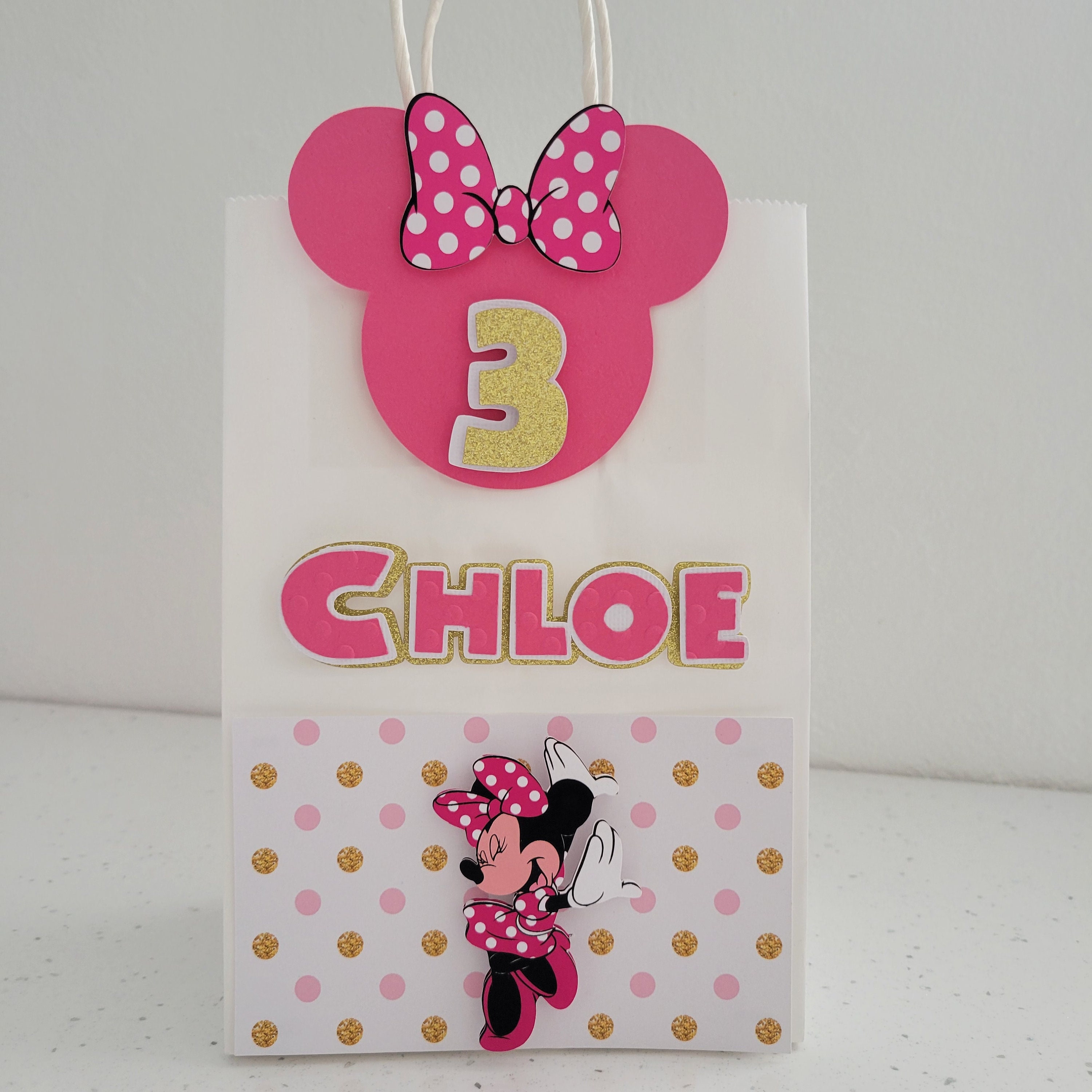Minnie Mouse Party Favor Bags, Minnie Mouse Birthday Party, Minnie ...