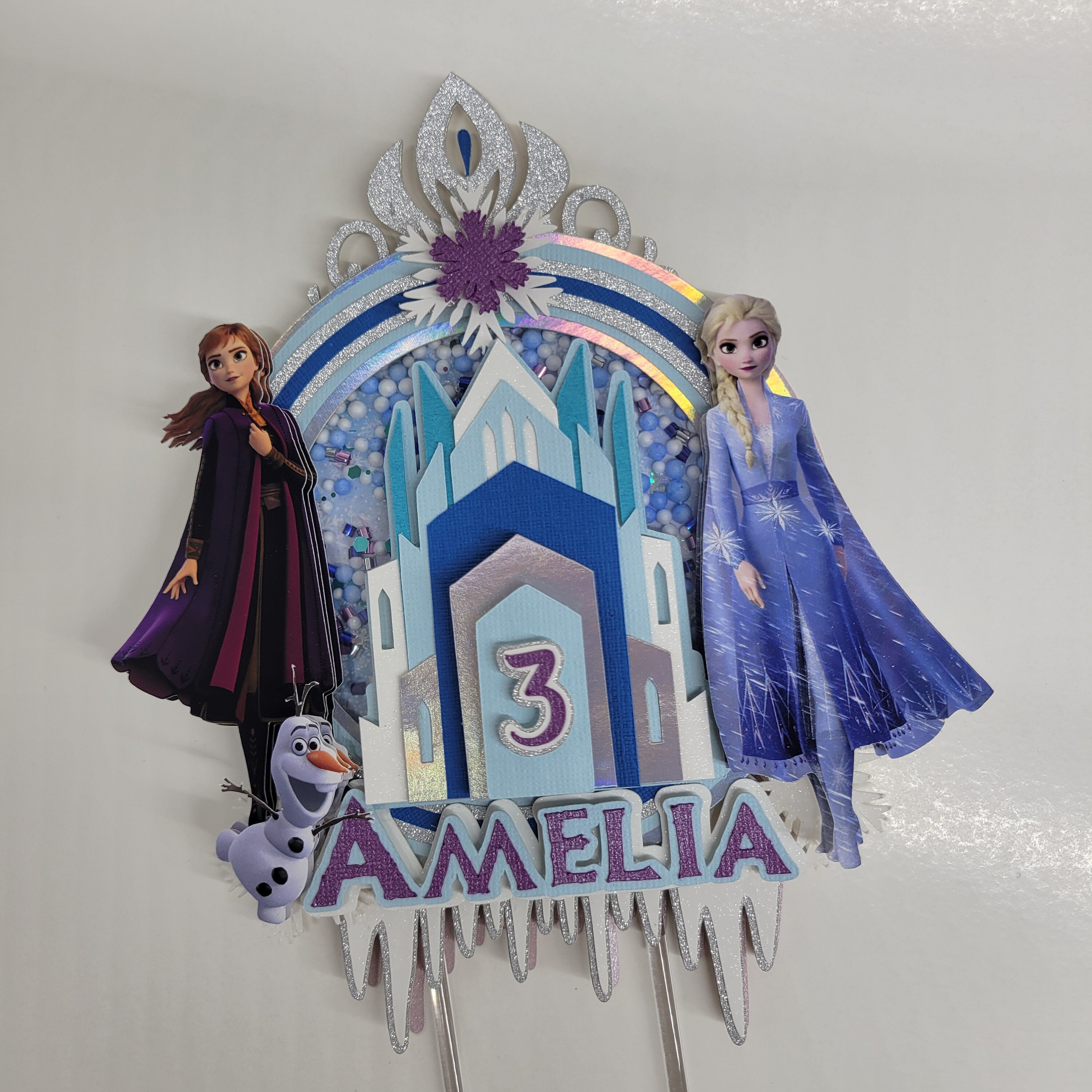 Frozen Shaker Cake Topper, Frozen Birthday Decorations, Frozen Party ...