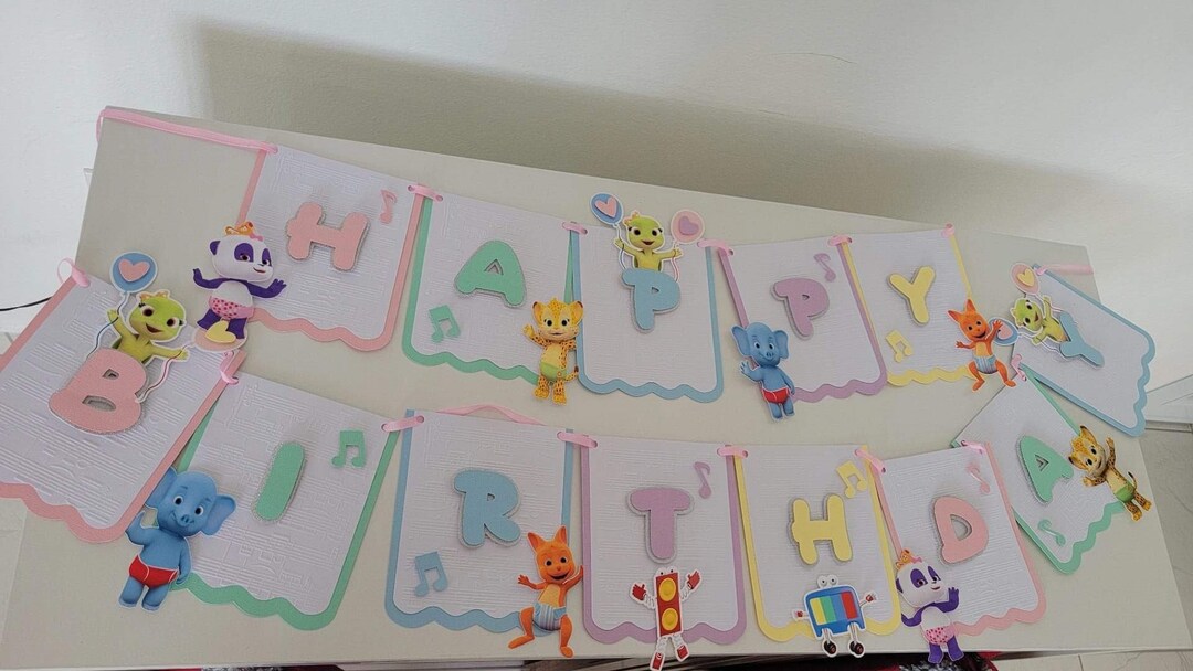 Word Party Birthday Banner, Word Party Decorations, Personalized Word ...