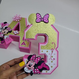 Minnie Mouse Birthday Party, Minnie Mouse 3D Letters and Numbers ...
