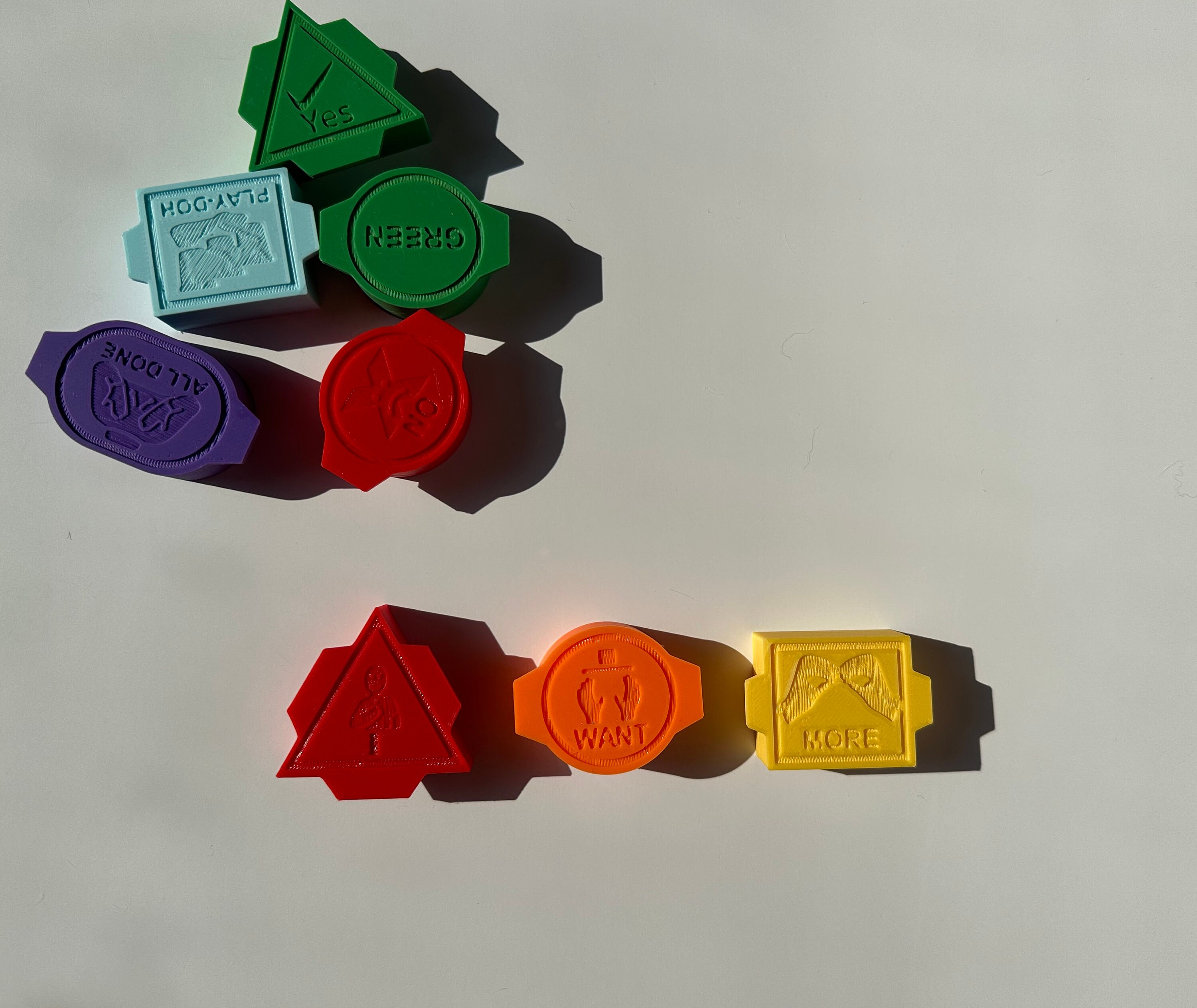 AAC Core Word Play-doh Stencils & Stamps - Etsy