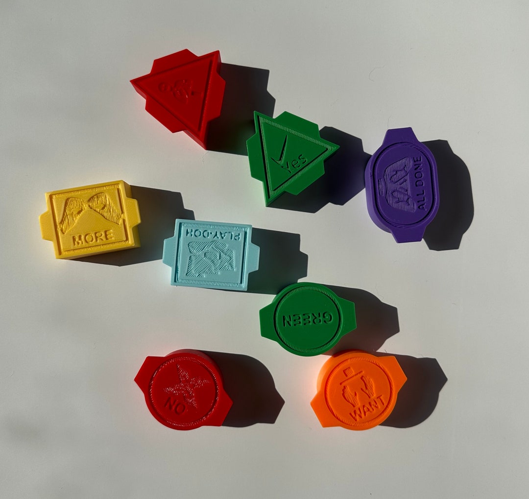 AAC Core Word Play-doh Stencils & Stamps - Etsy