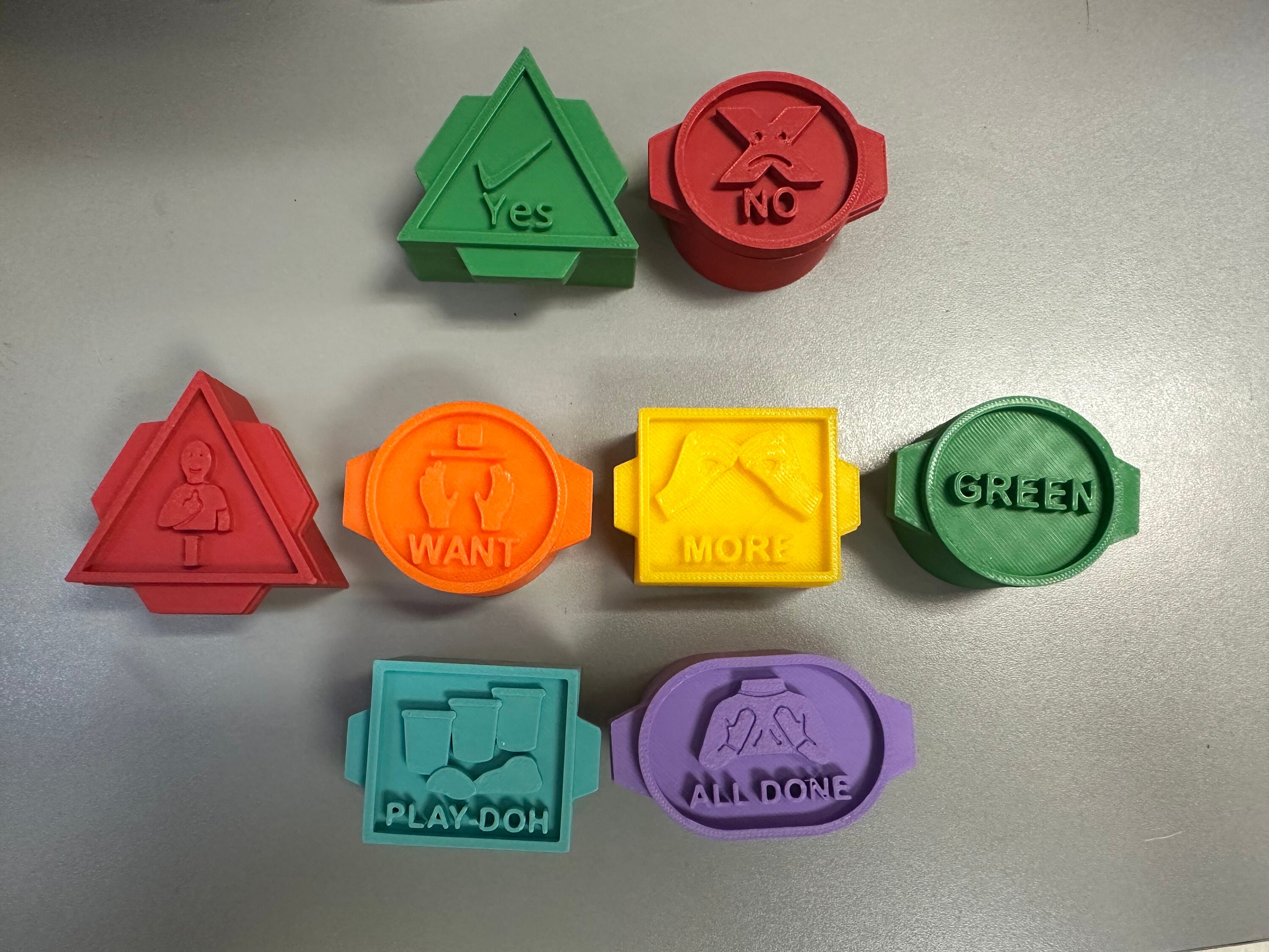 AAC Core Word Play-doh Stencils & Stamps - Etsy