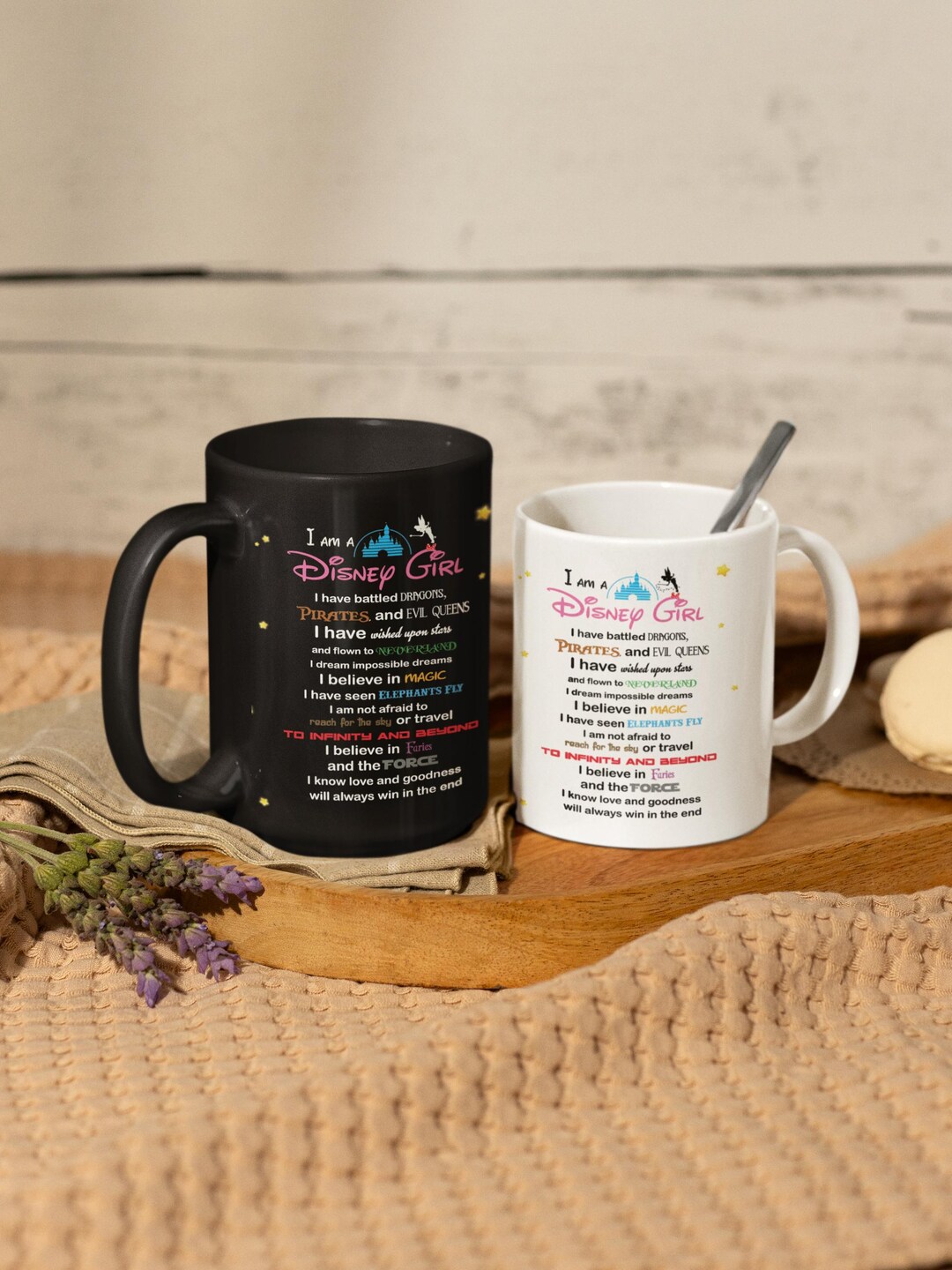 Fantasy Girl Jumbo Mug: Whimsical Castle & Fairies, Magic Coffee Cup ...