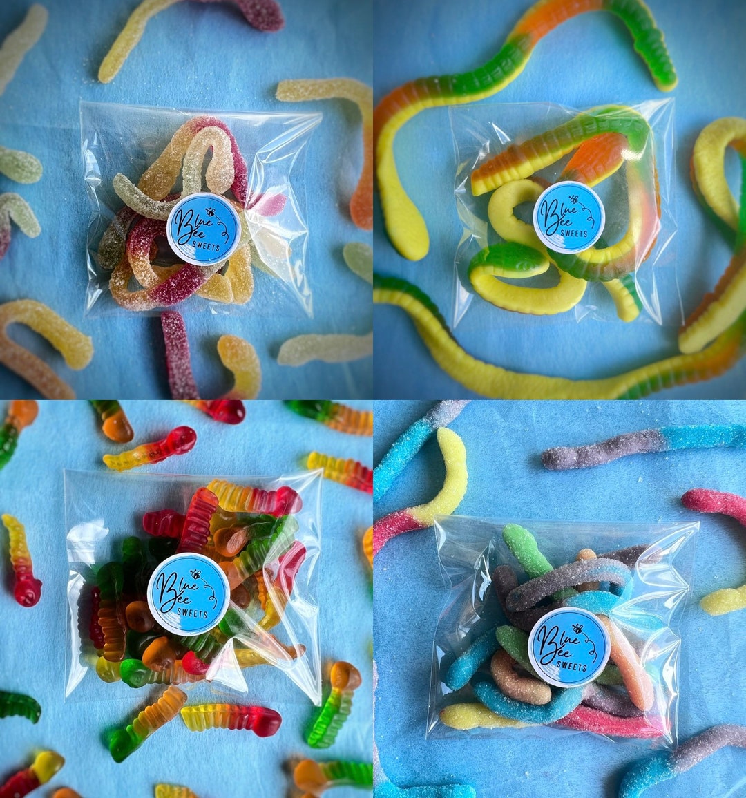 Gummy Snakes Pack HALAL/VEGAN/VEGETARIAN Sweet Pouches, Single Treats ...