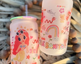 Karol G Me Curo Del Corazón Glass Cup Mañana Será Mas Bonito - Etsy