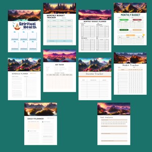 Illustrated Landscape Digital Planner for Productivity Printable A4 ...