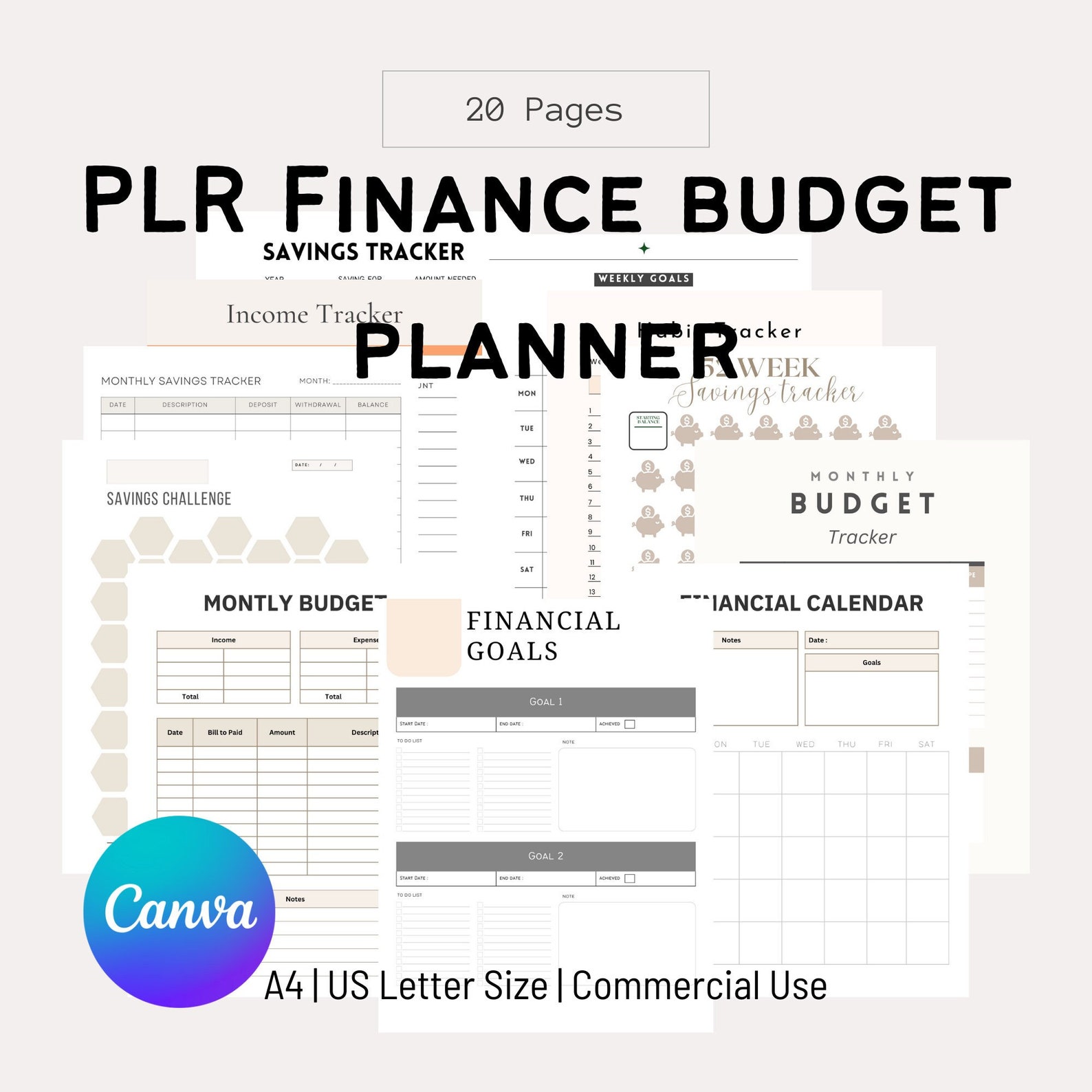 Monthly Budget PLR Planner for Families - Personal Finance PLR Planners ...