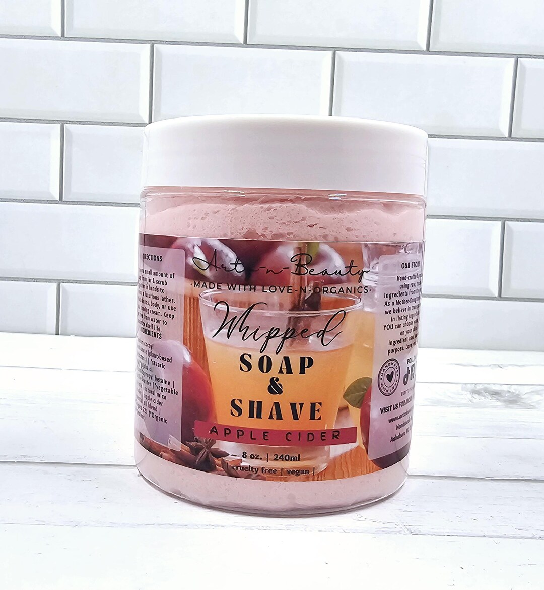 Apple Cider Whipped Soap Shaving Cream All Natural - Etsy